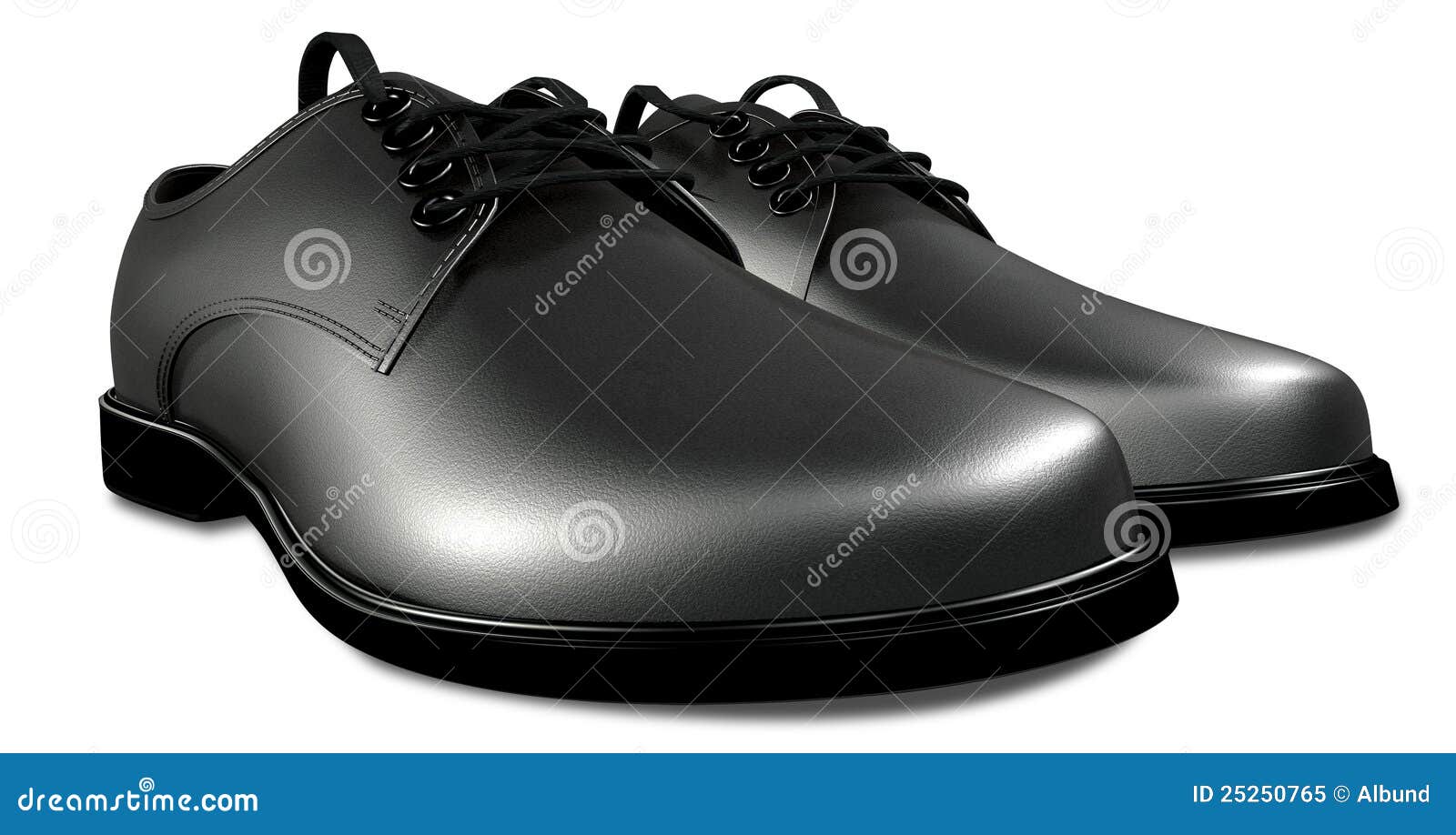 Formal Black Leather Shoes Perspective Stock Image - Image of ...