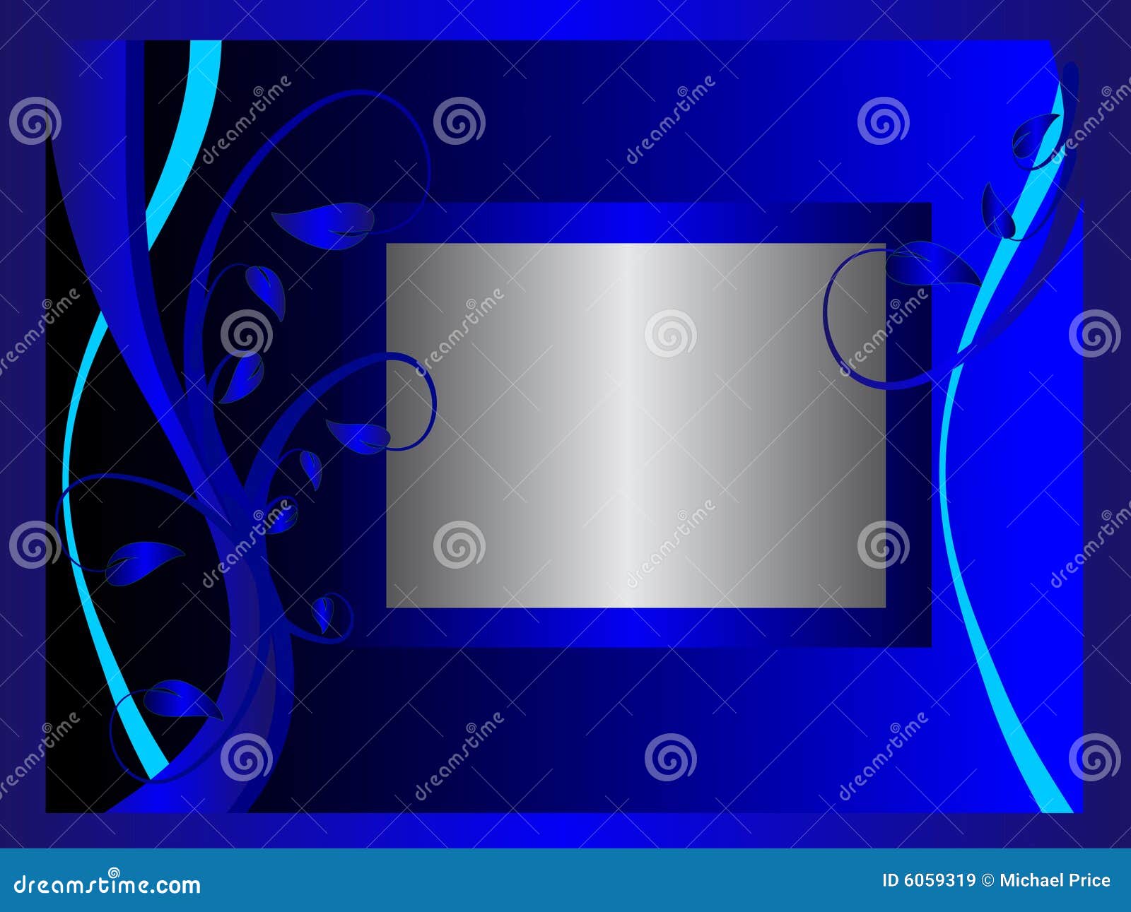 Formal Blue Floral Background Stock Vector - Illustration of decor ...