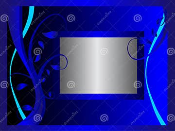Formal Blue Floral Background Stock Vector - Illustration of decor ...