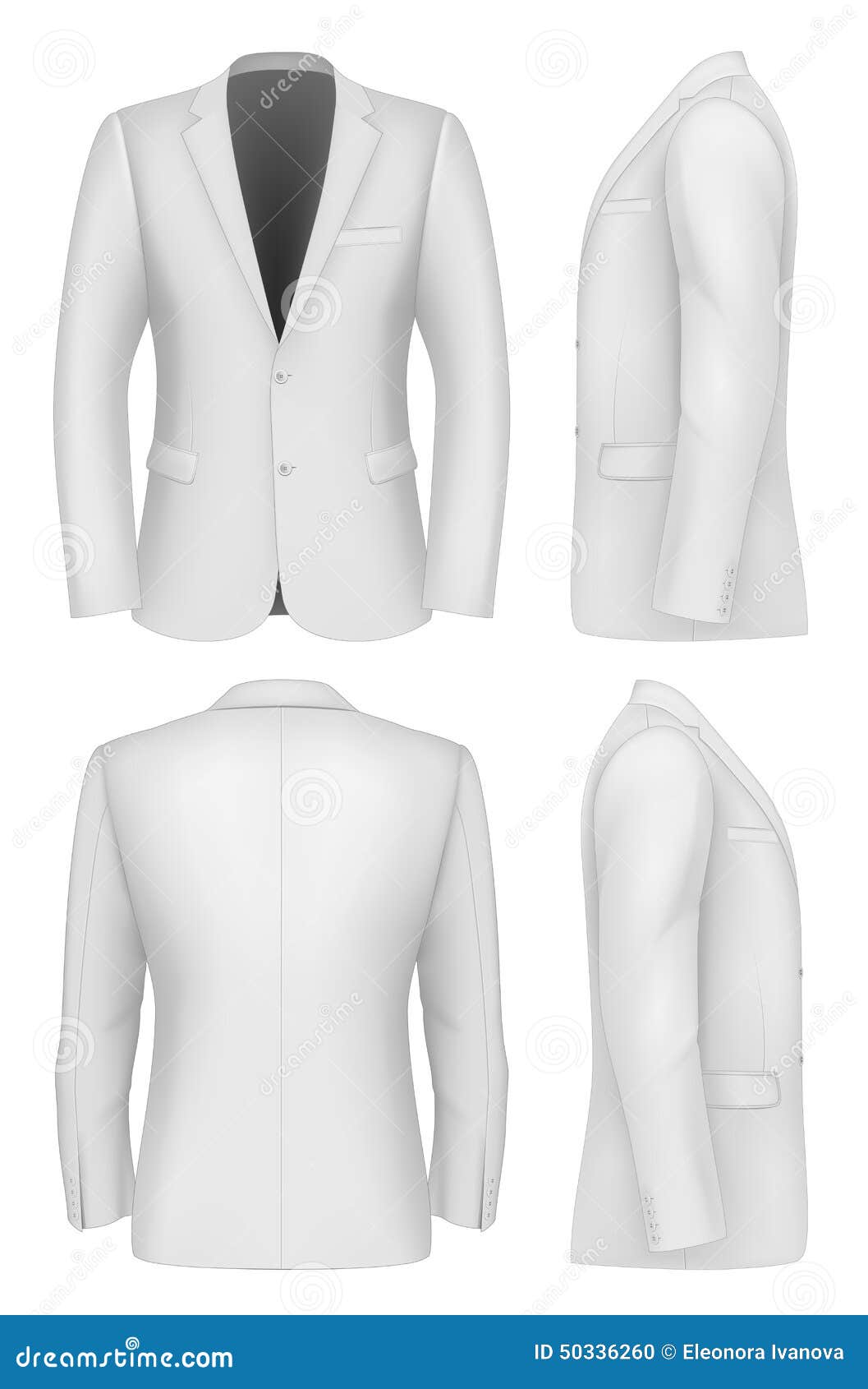 Formal Business Suits Jacket For Men. Vector Illustration ...