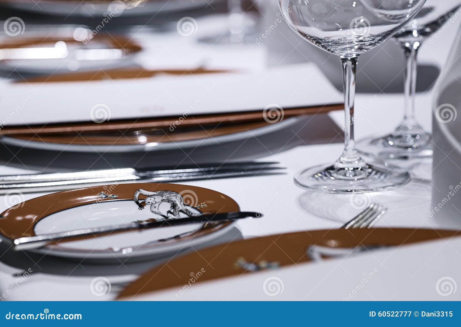Formal dining table set up stock image. Image of decor - 60522777