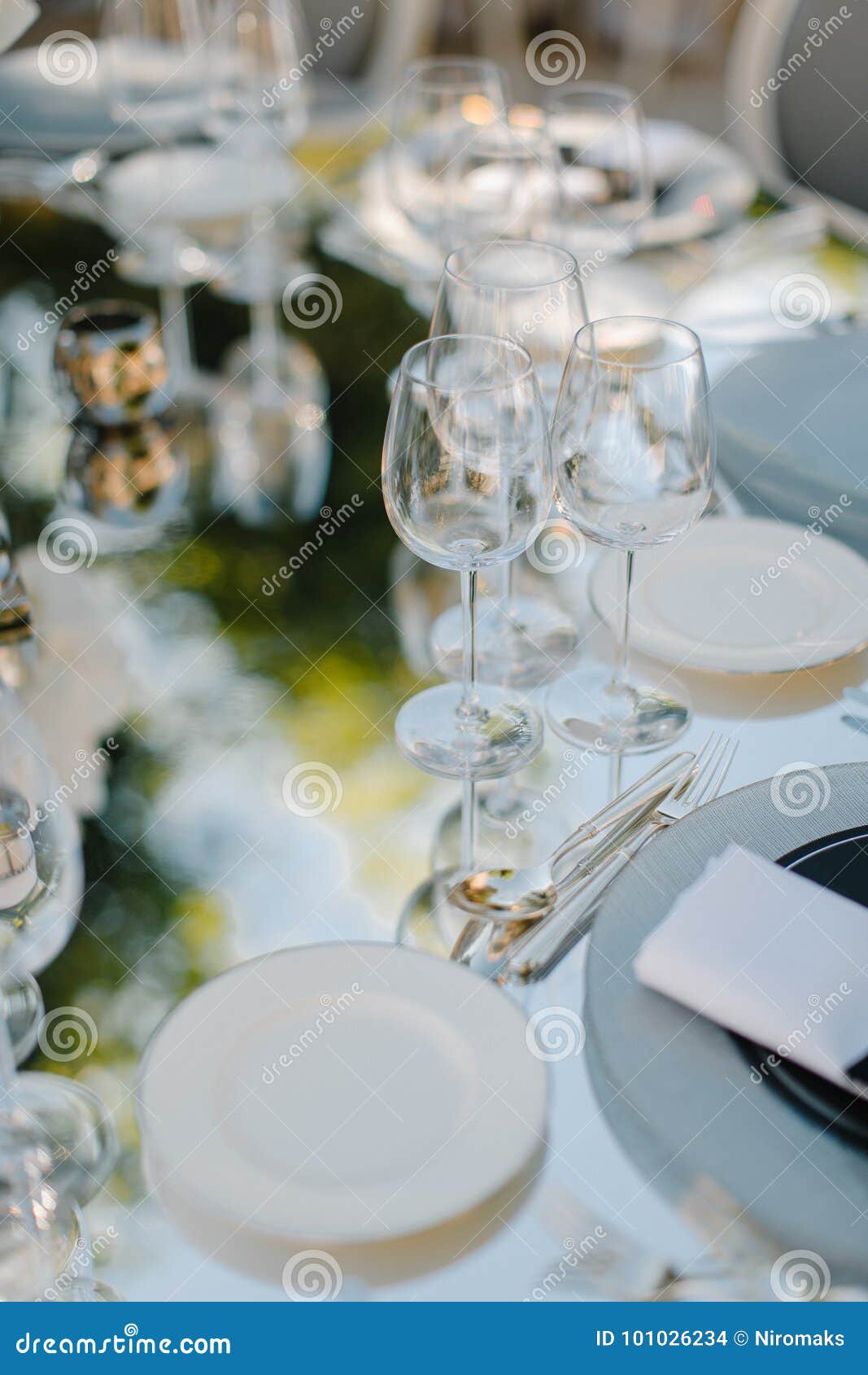 Formal Dinner Service at a Wedding Banquet Stock Photo - Image of dish ...