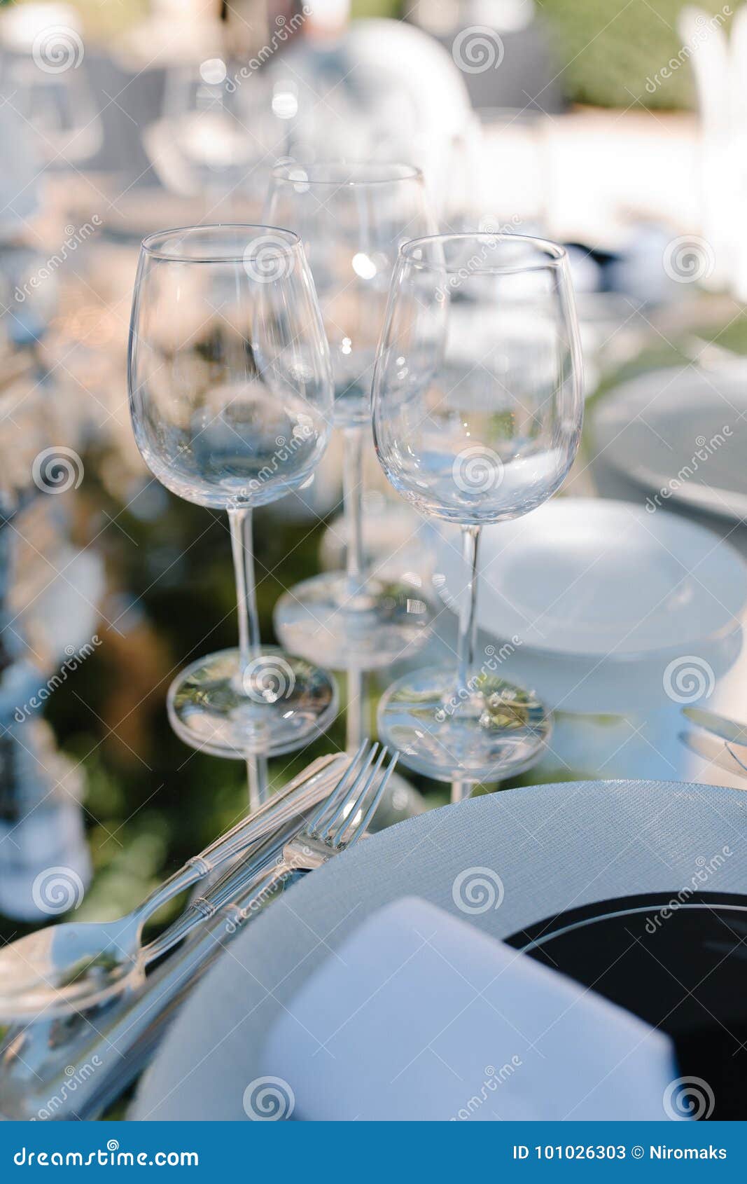 Formal Dinner Service at a Wedding Banquet Stock Image - Image of meal ...
