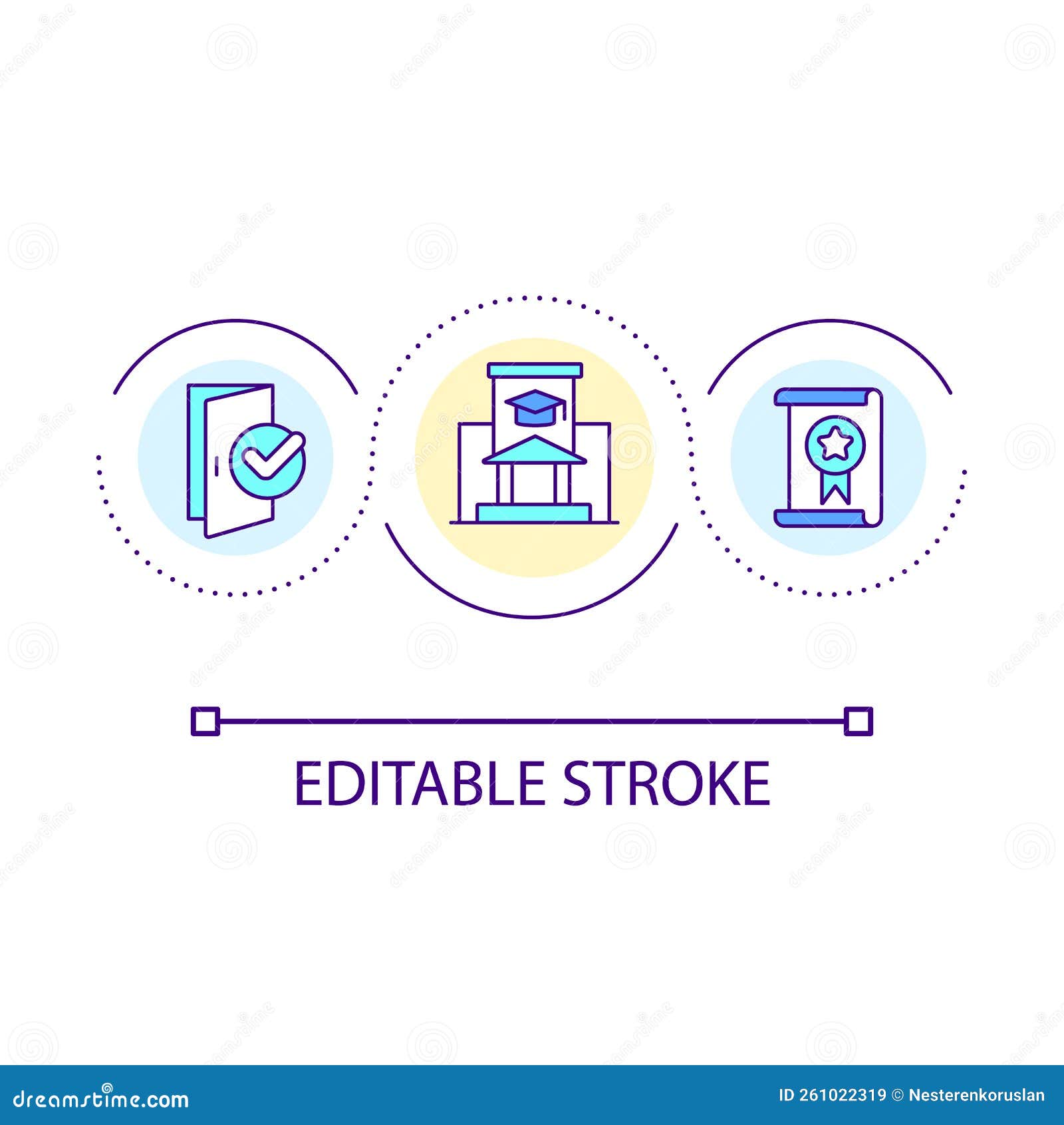 Formal Educational System Loop Concept Icon Stock Vector - Illustration ...