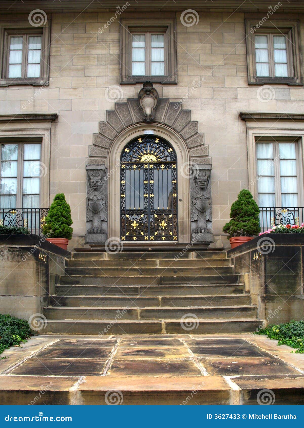 Formal Entry and Stone Stairs Stock Image - Image of exit, ornate: 3627433