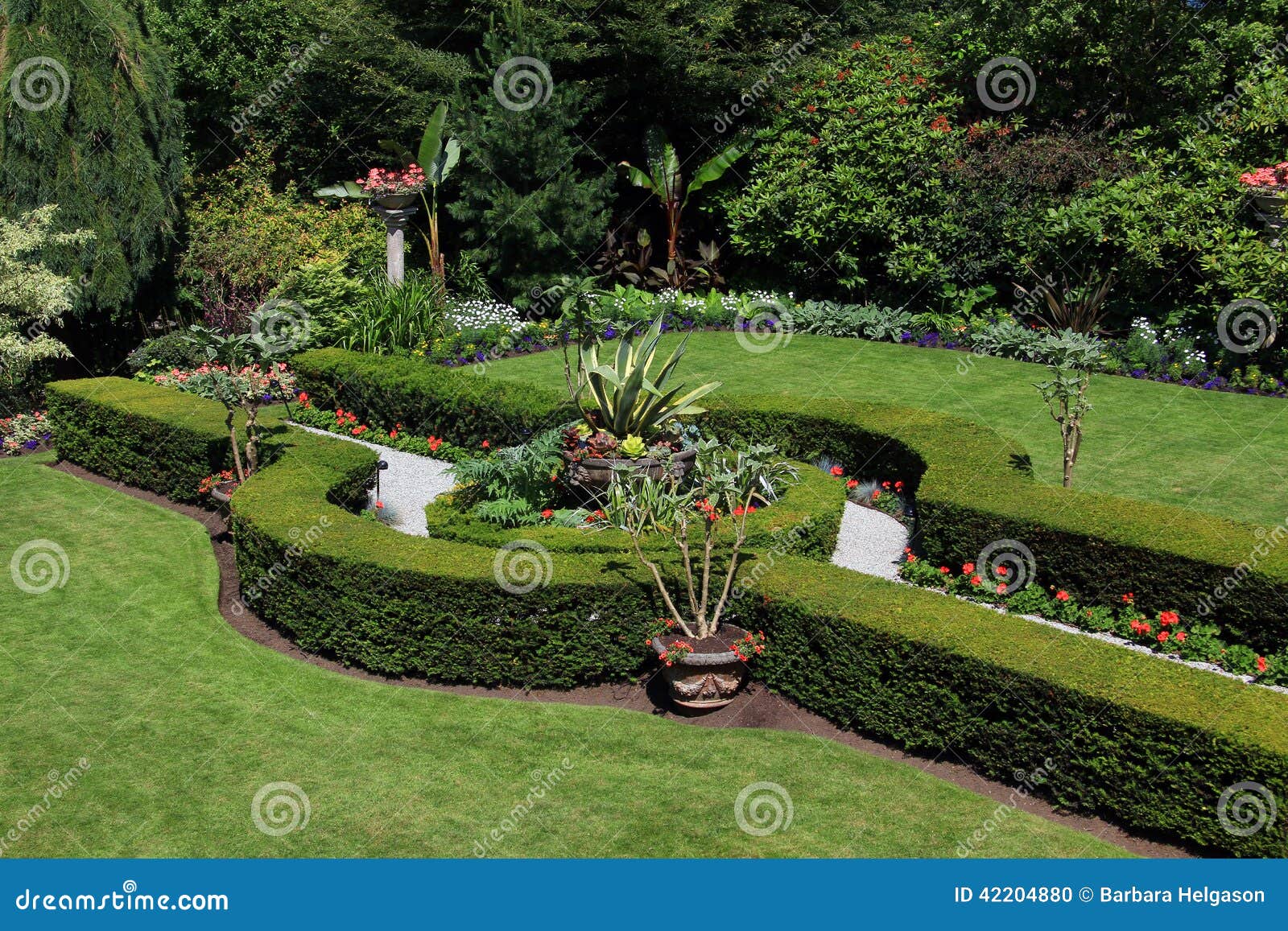 Formal garden stock photo. Image of lane, flowers, outside - 42204880