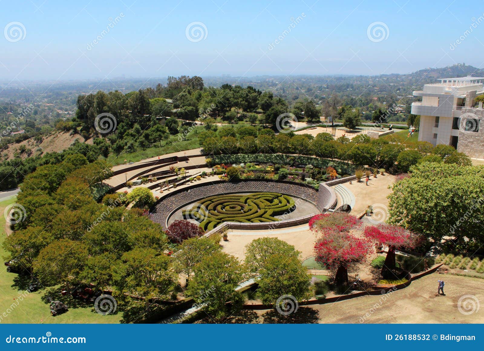 Formal Gardens at the Getty Center - Los Angeles Editorial Photography ...