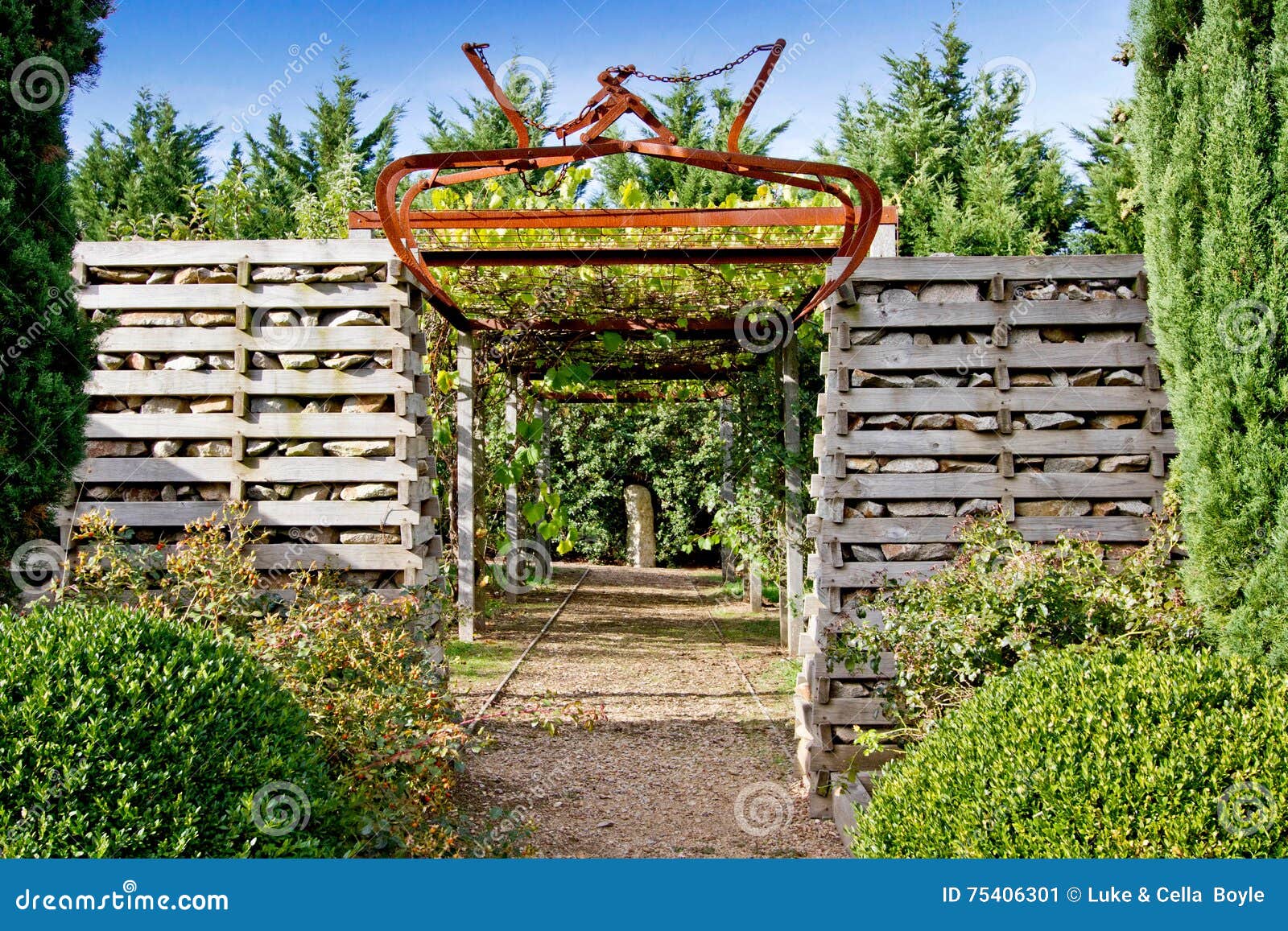 Formal gardens stock image. Image of arbour, garden, feature - 75406301
