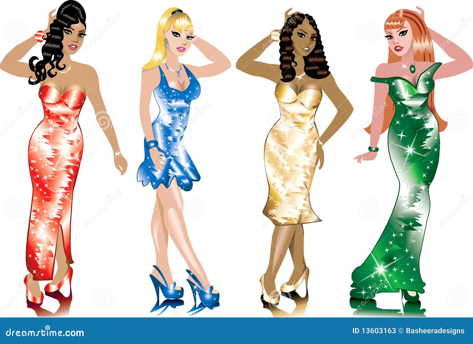Formal Gown 2 Cartoon Vector | CartoonDealer.com #14125585