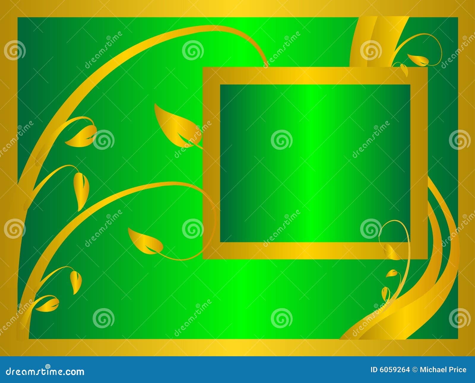 Formal Green Floral Background Stock Images - Image: 6059264