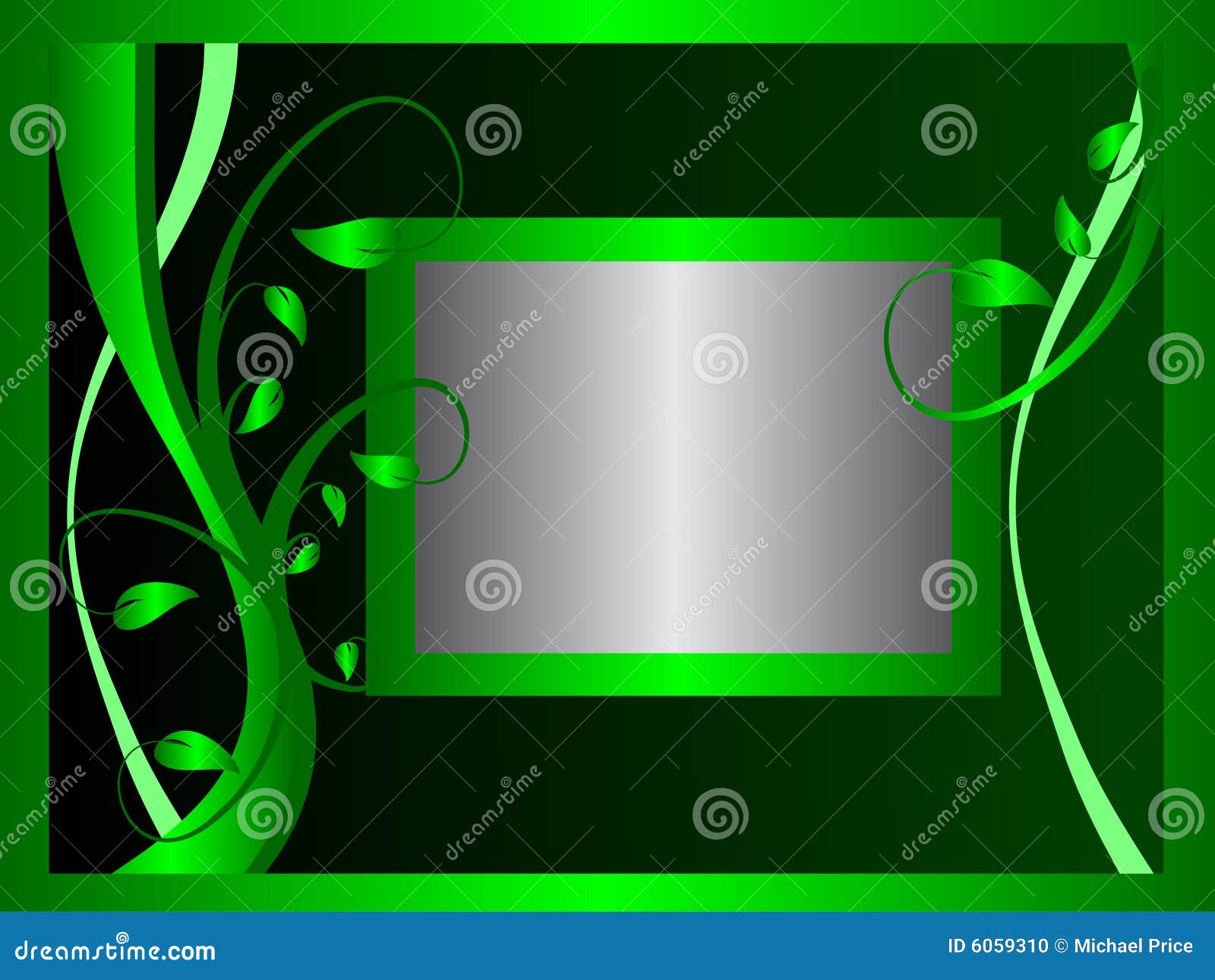 Formal Green Floral Background Stock Vector - Illustration of ...