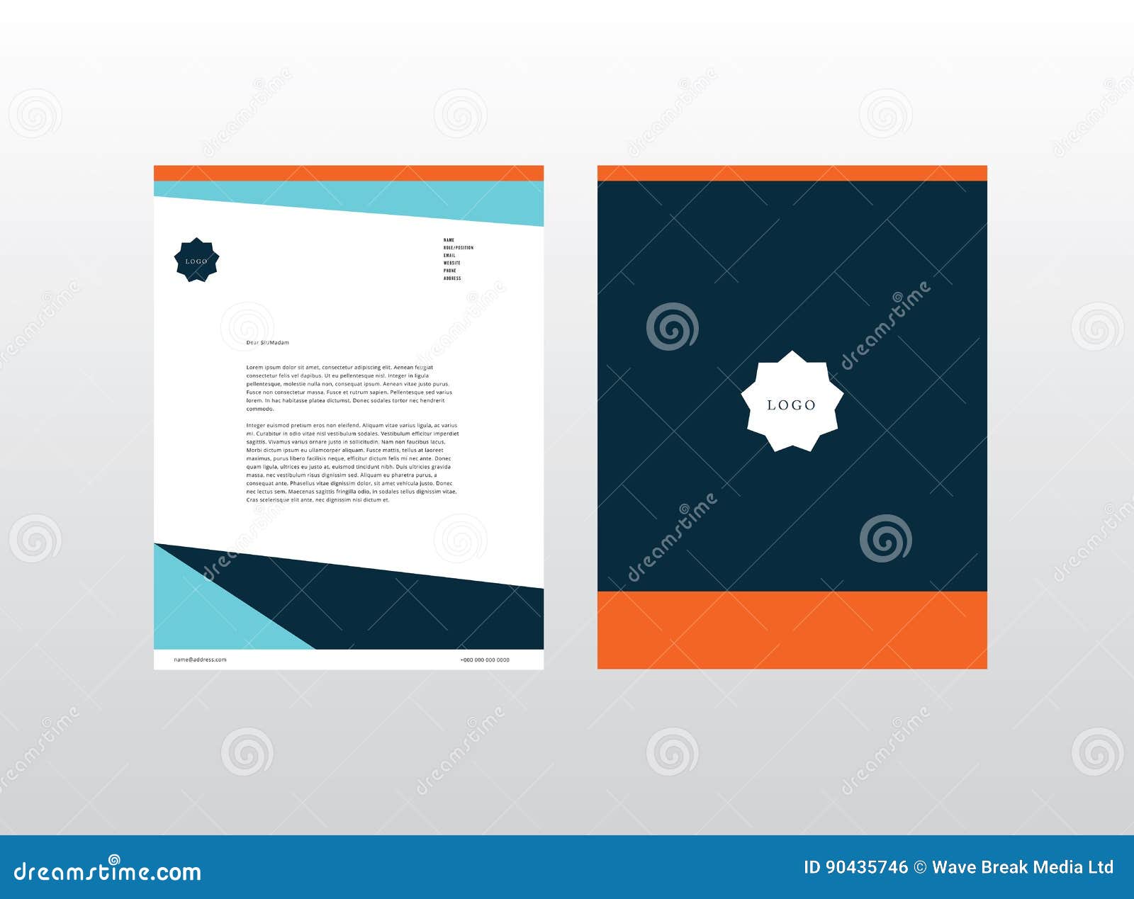 Formal Letter Template With Lorem Ipsum Text And Logo Vector ...