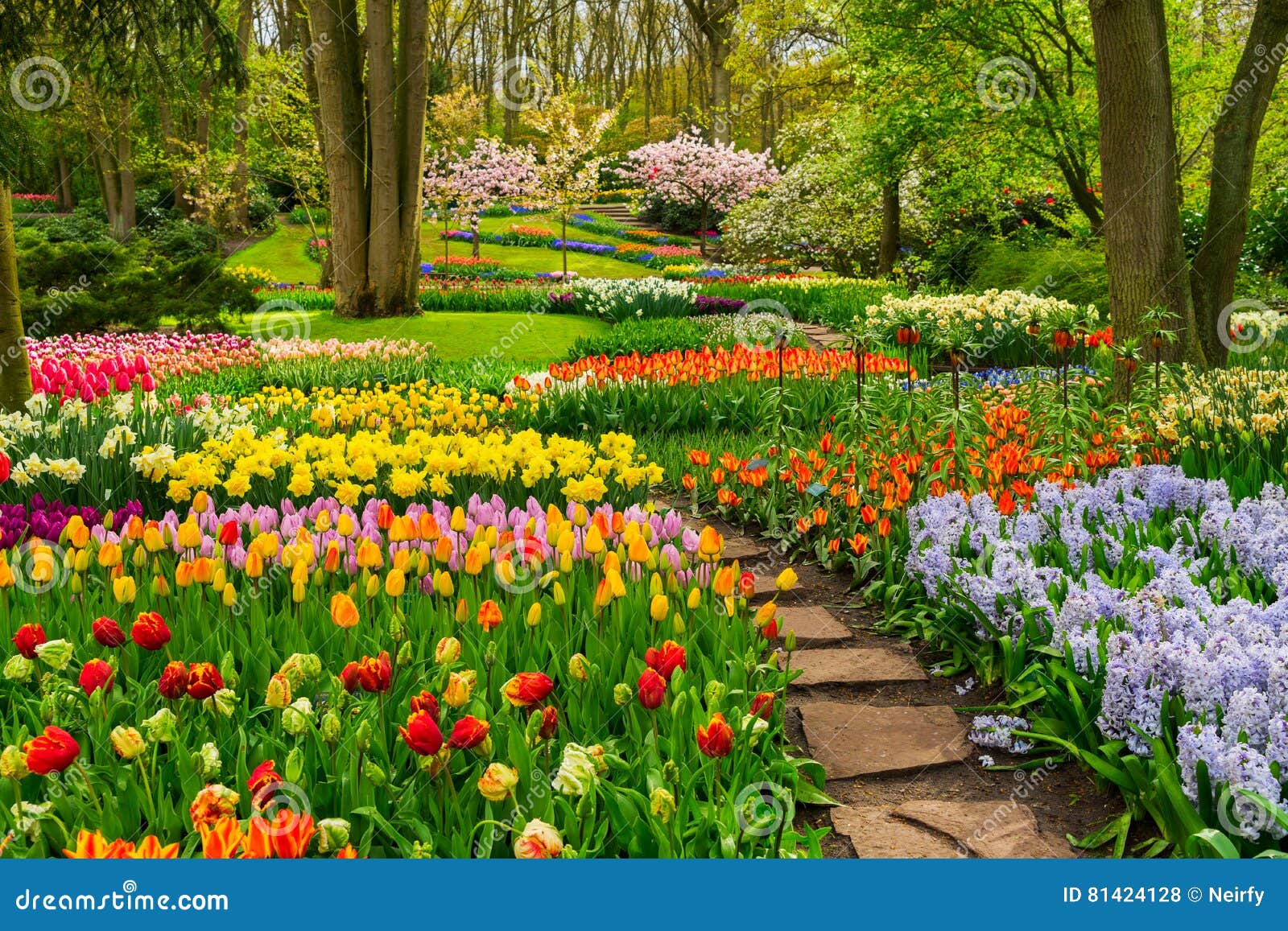 Formal spring garden stock photo. Image of environment - 81424128