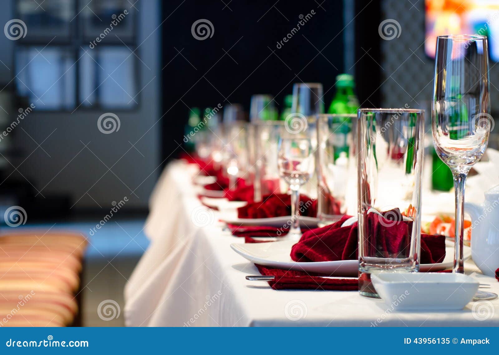 Formal Stylish Setting on a Dinner Table Stock Image - Image of catered ...