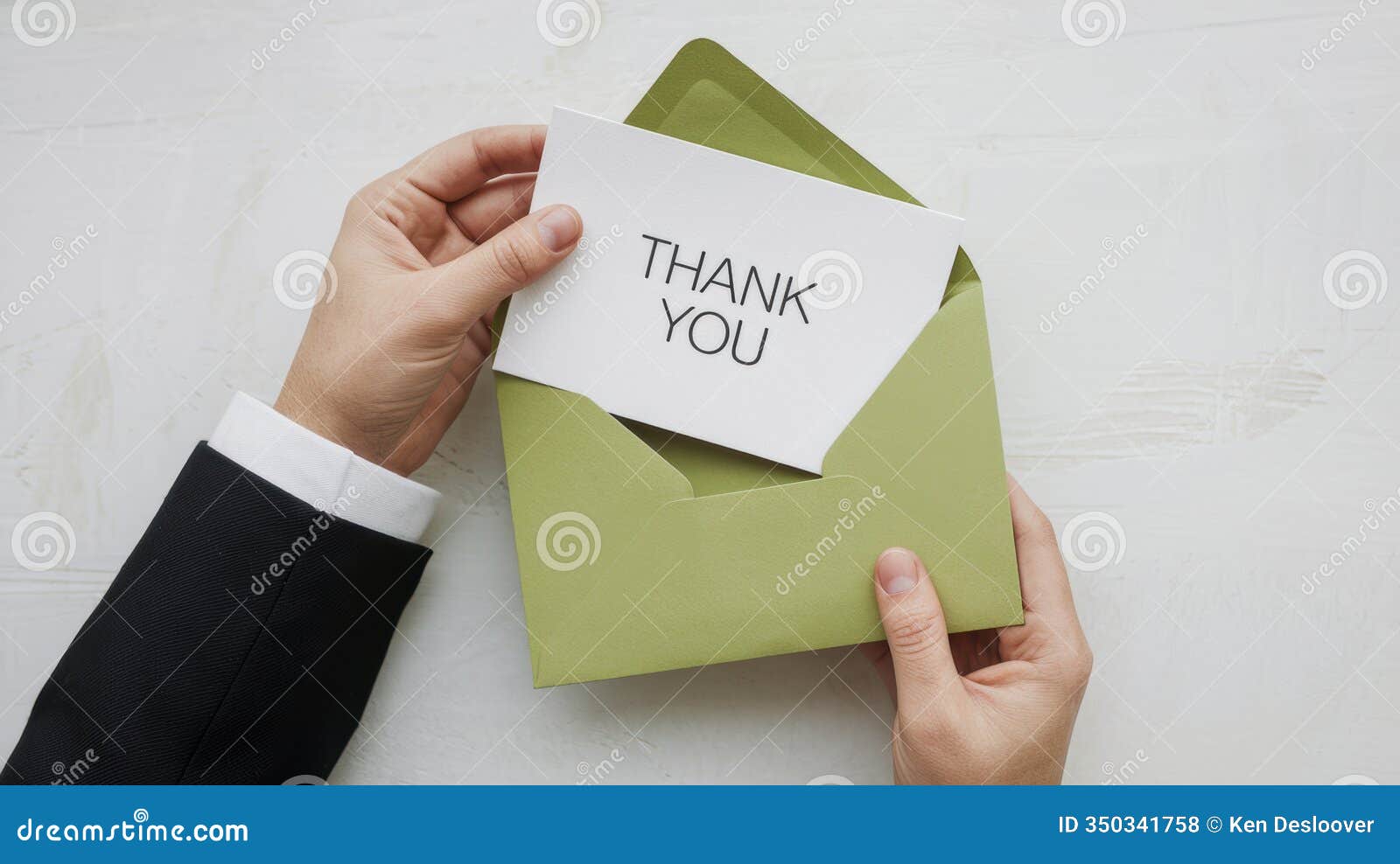 Formal Thank You Note in Envelope Stock Photo - Image of card, letter ...
