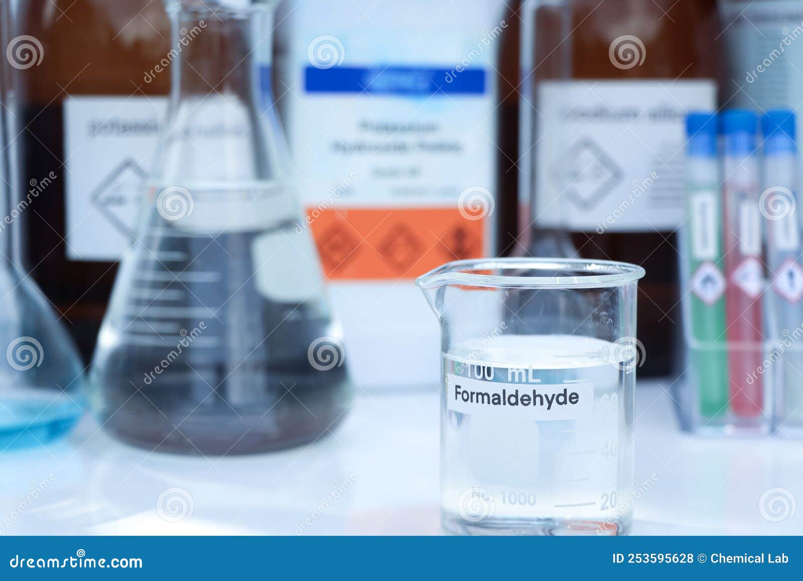 Formaldehyde in Glass, Chemical in the Laboratory Stock Photo - Image ...