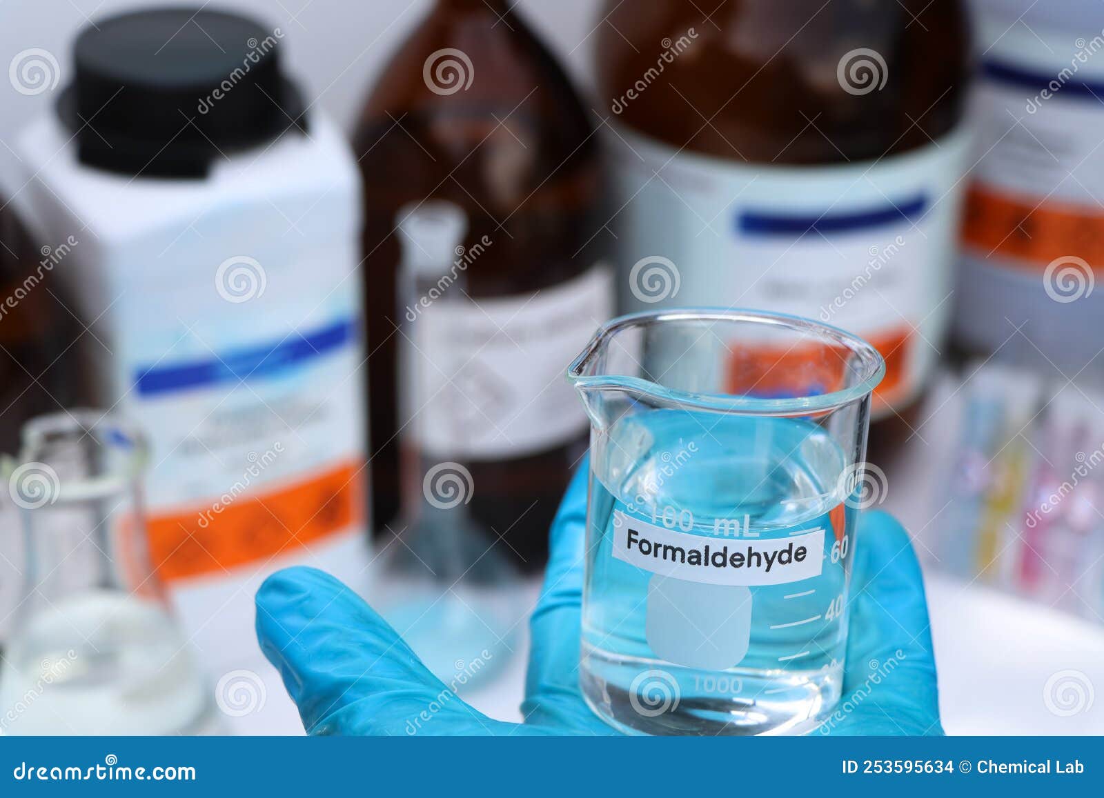 Formaldehyde in Glass, Chemical in the Laboratory Stock Photo - Image ...