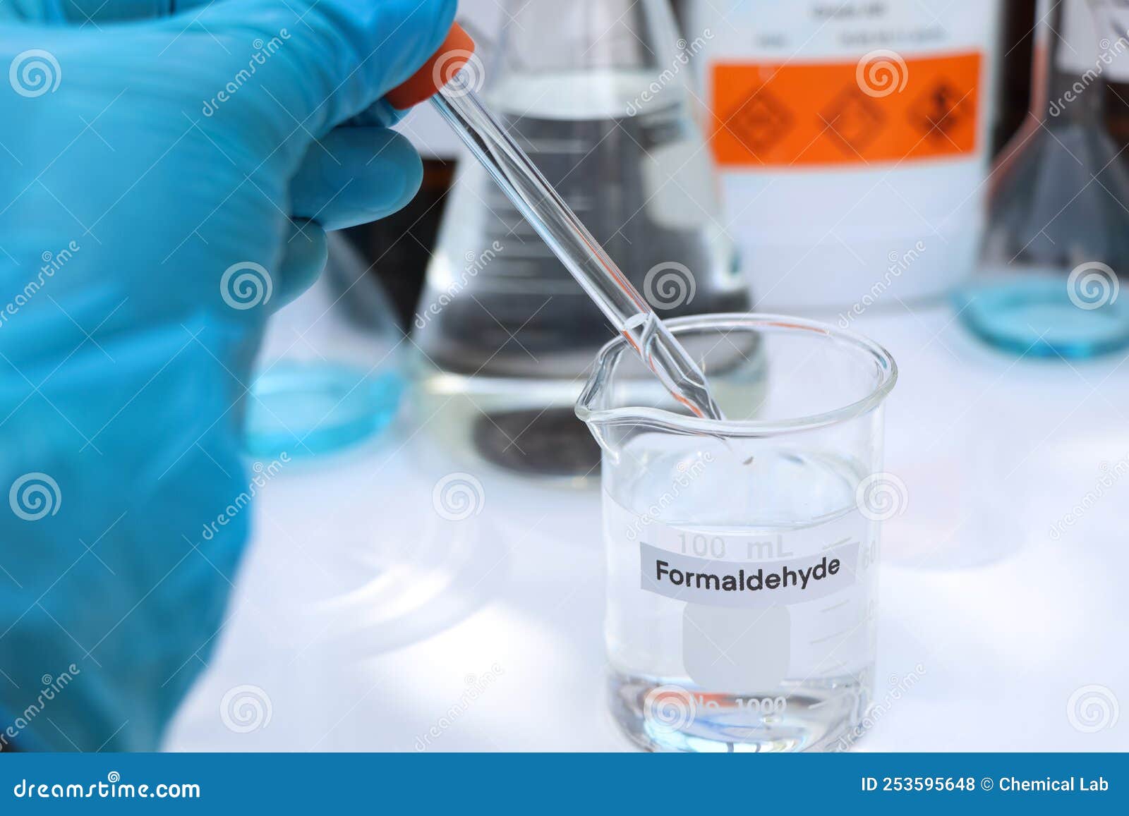 Formaldehyde in Glass, Chemical in the Laboratory Stock Photo - Image ...