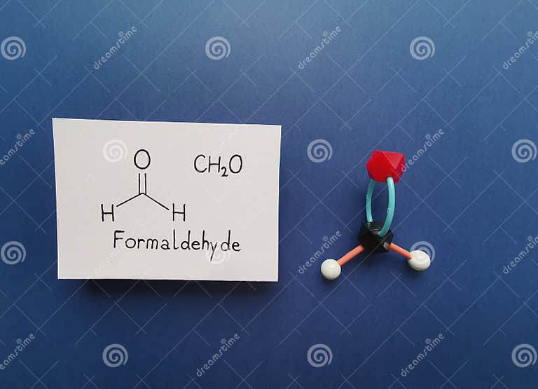 Formaldehyde, Methanal Molecule. Molecular Structure Model and ...