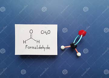 Formaldehyde, Methanal Molecule. Molecular Structure Model and ...