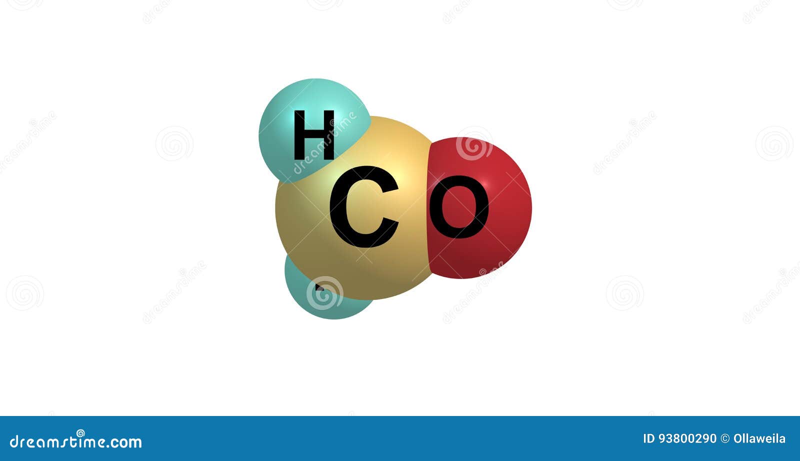 Formaldehyde Molecular Structure on White Stock Illustration ...