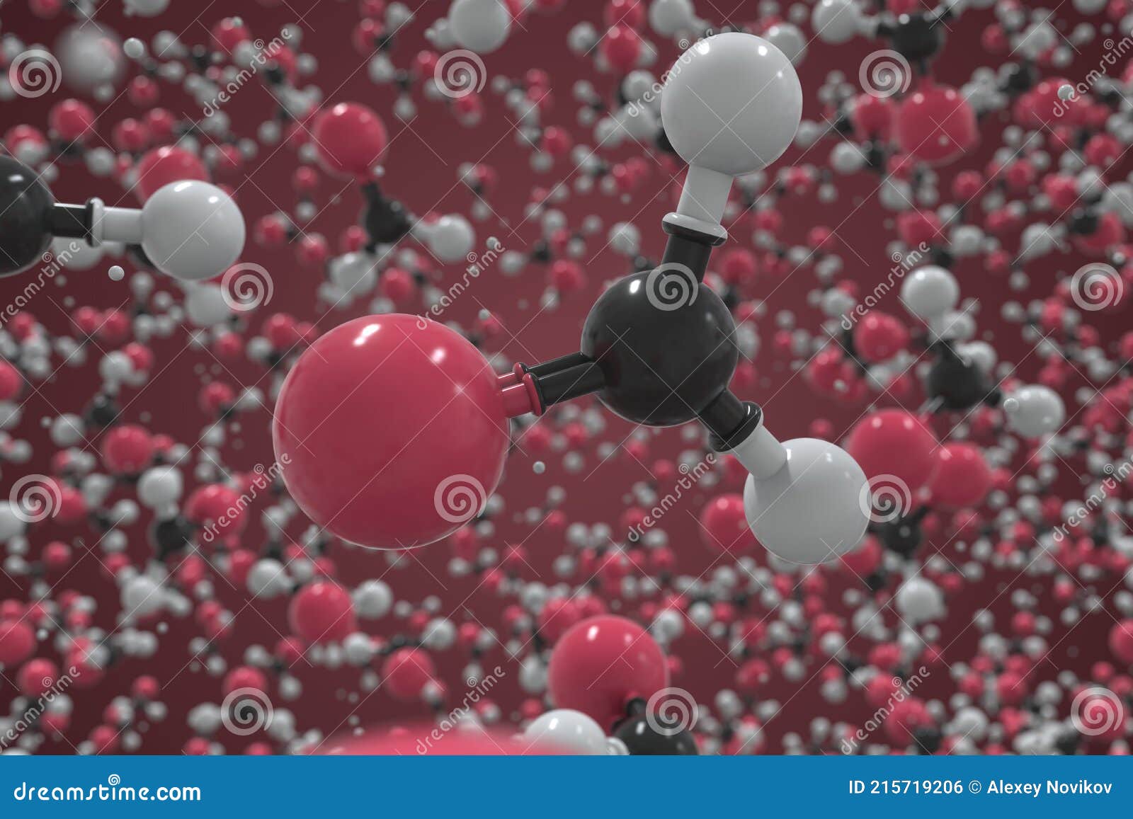 Formaldehyde Molecule Made with Balls, Scientific Molecular Model ...