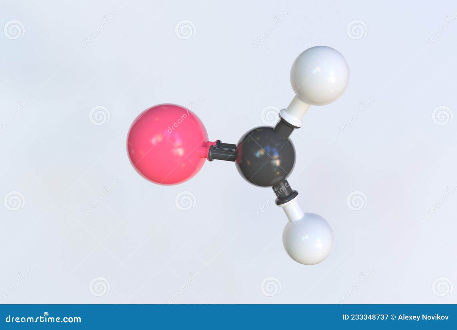 Formaldehyde Molecule Made with Balls, Scientific Molecular Model. 3D ...