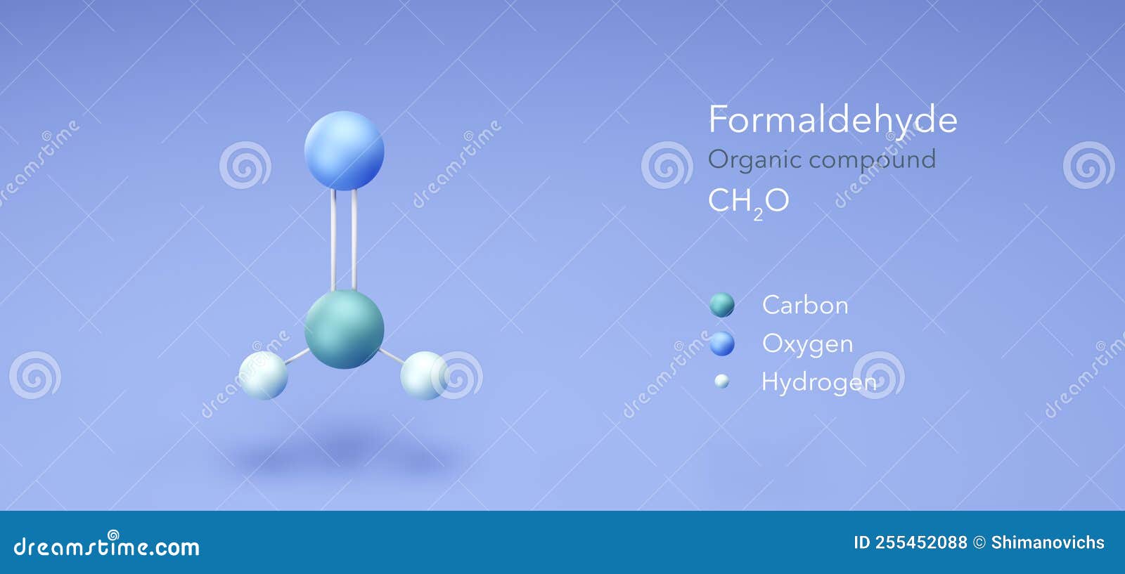 Formaldehyde, Organic Compound, Molecular Structures, 3d Model ...