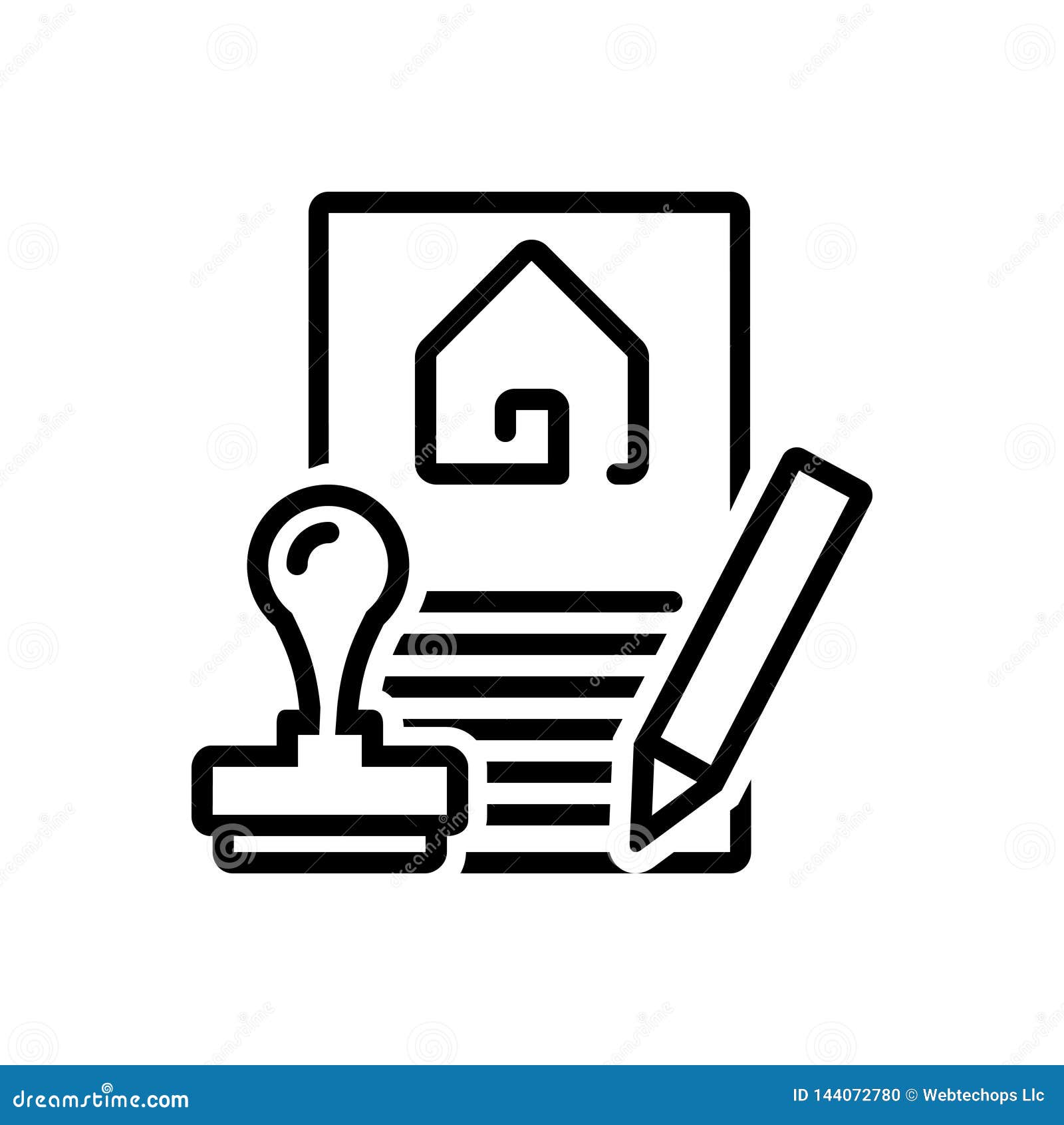 Black Line Icon for Formalities, Rule and Regulation Stock Illustration ...