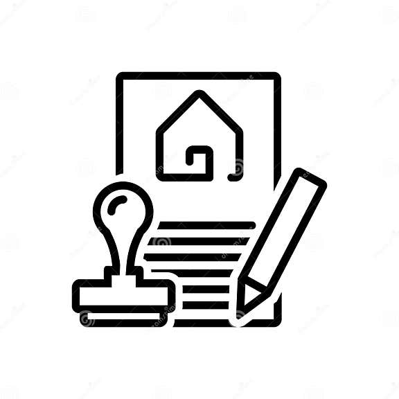 Black Line Icon for Formalities, Rule and Regulation Stock Illustration ...