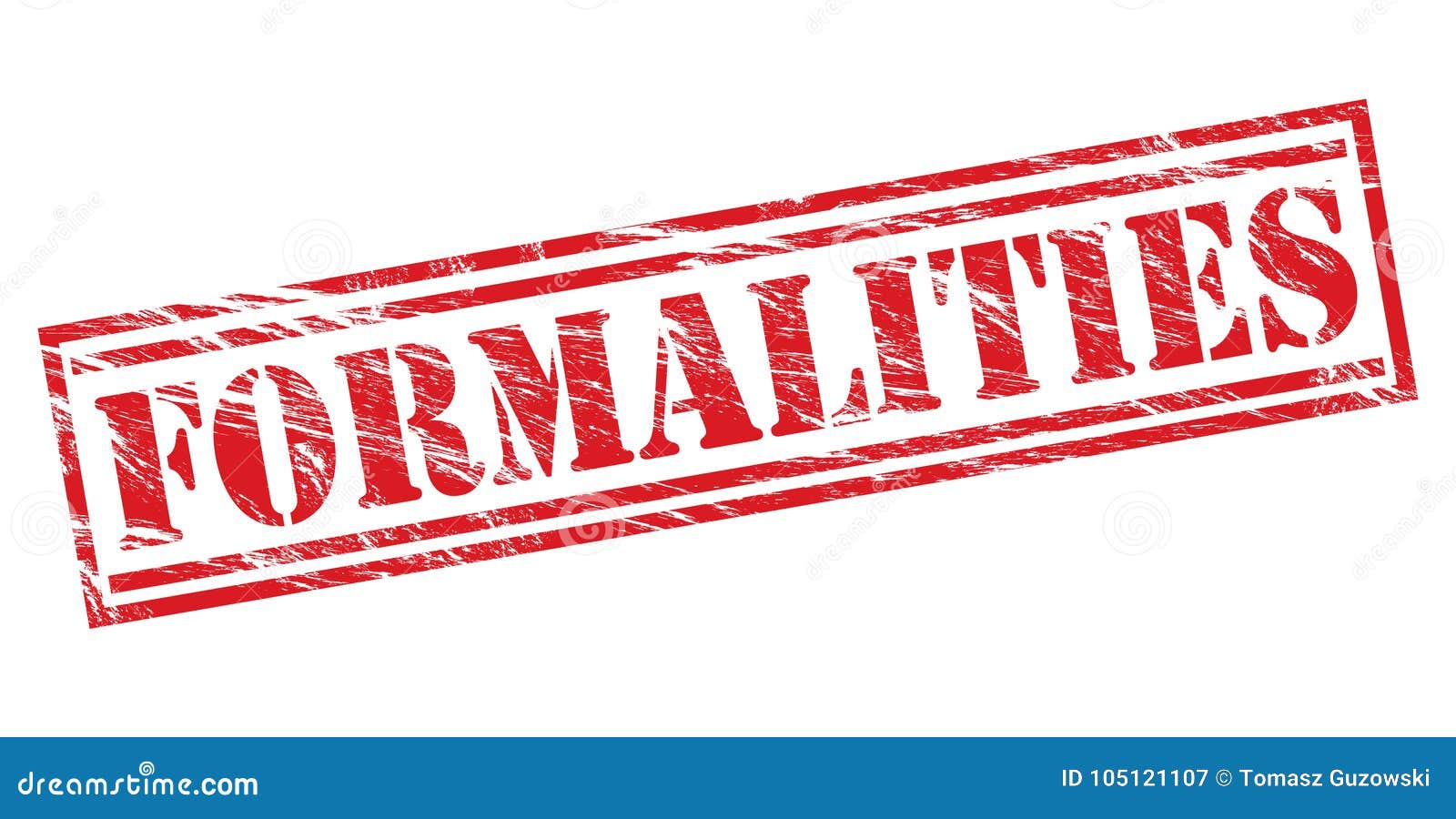 Formalities Red Stamp on White Background Stock Illustration ...