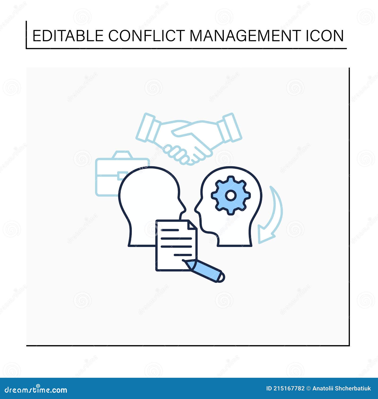 Formalizing Agreements Line Icon Stock Vector - Illustration of fight ...