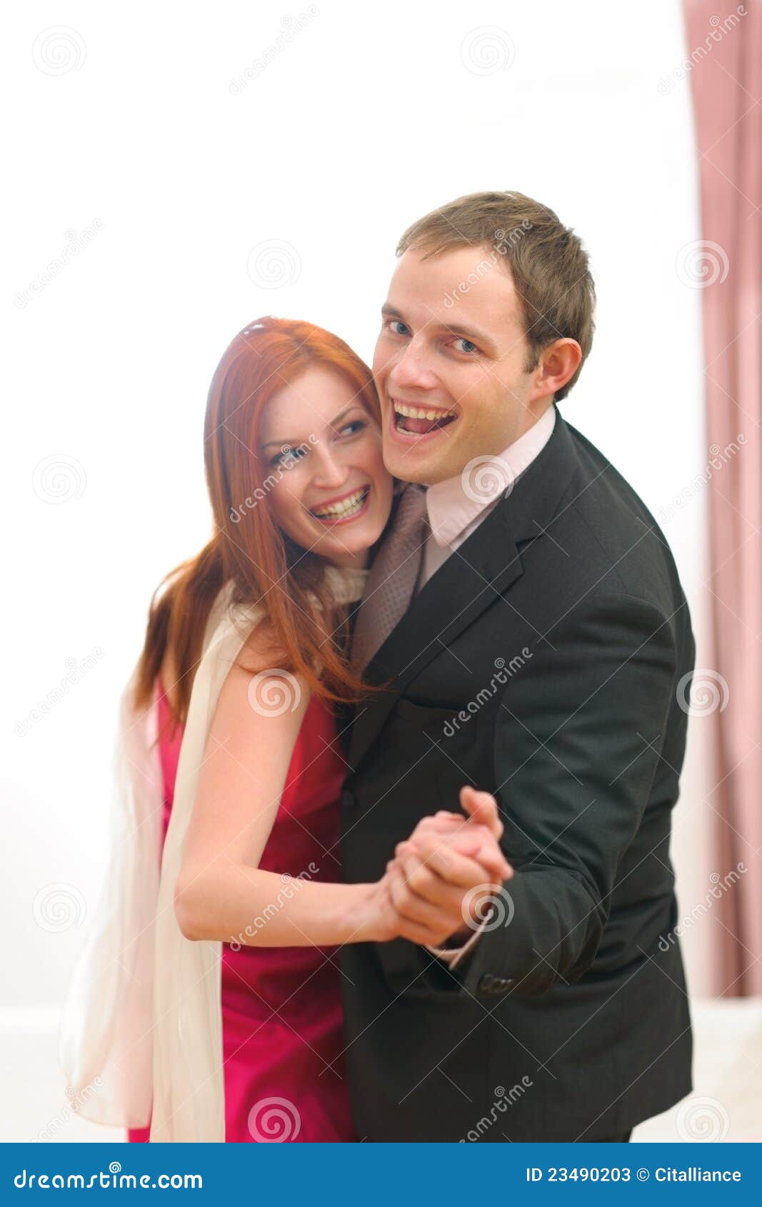 Formally Dressed Happy Couple Having Fun Dancing Stock Image - Image of ...