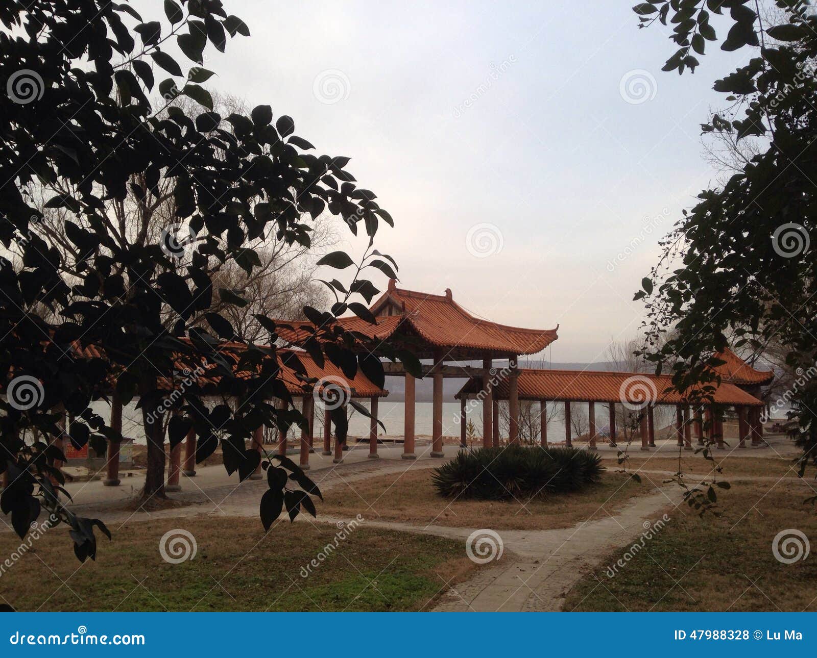 Formally Rest Pavilion on Highway Stock Photo - Image of plant, rest ...