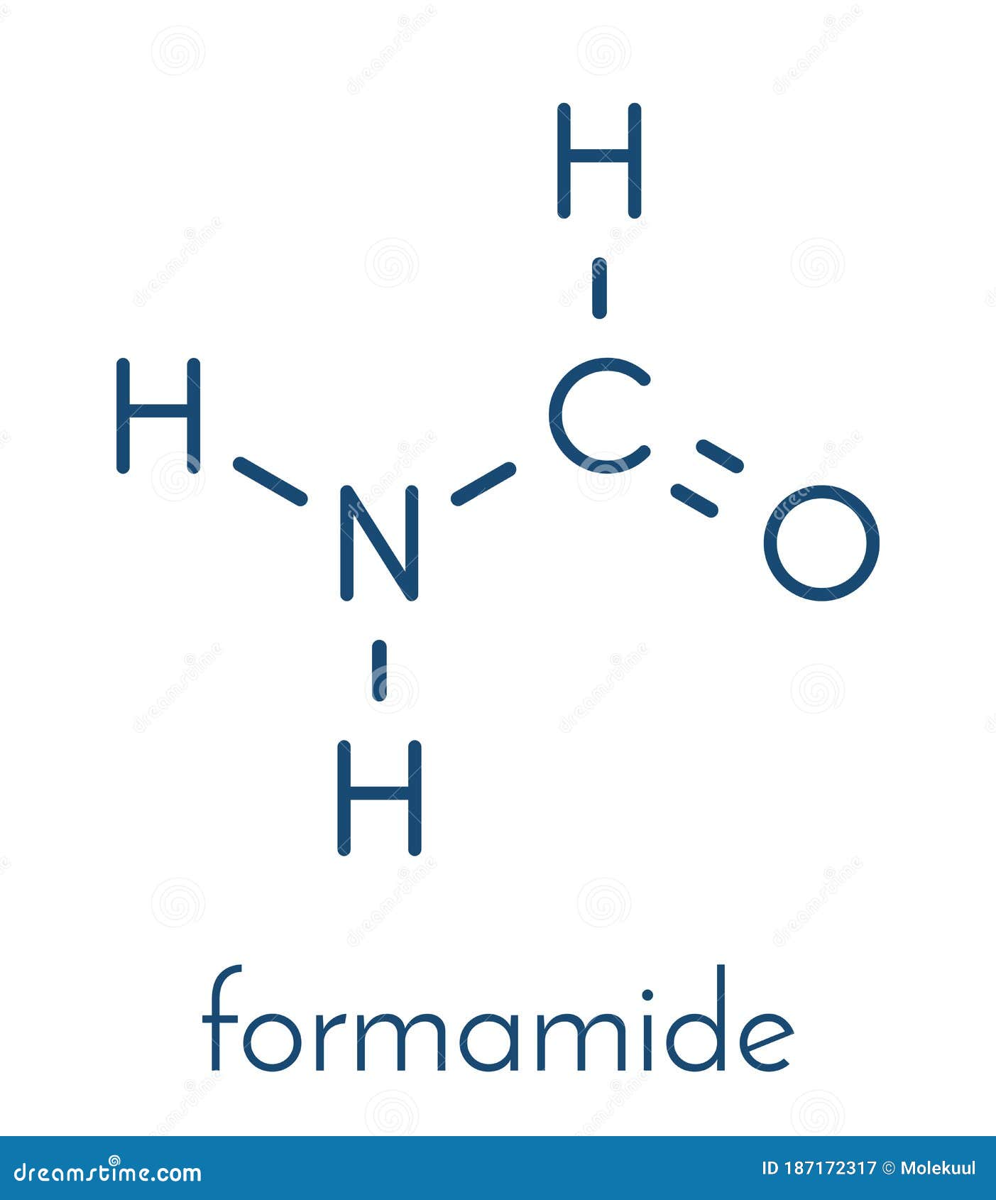 Formamide Methanamide Solvent Molecule. Solution In Water Known As ...