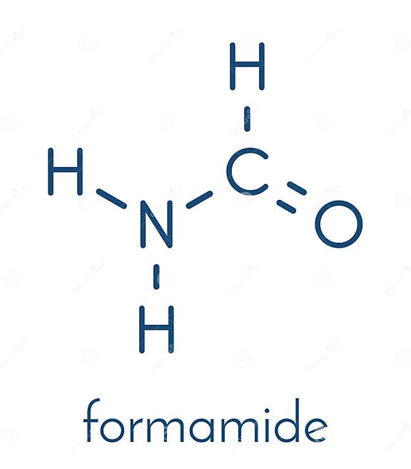 Formamide Methanamide Solvent Molecule. Solution in Water Known As ...