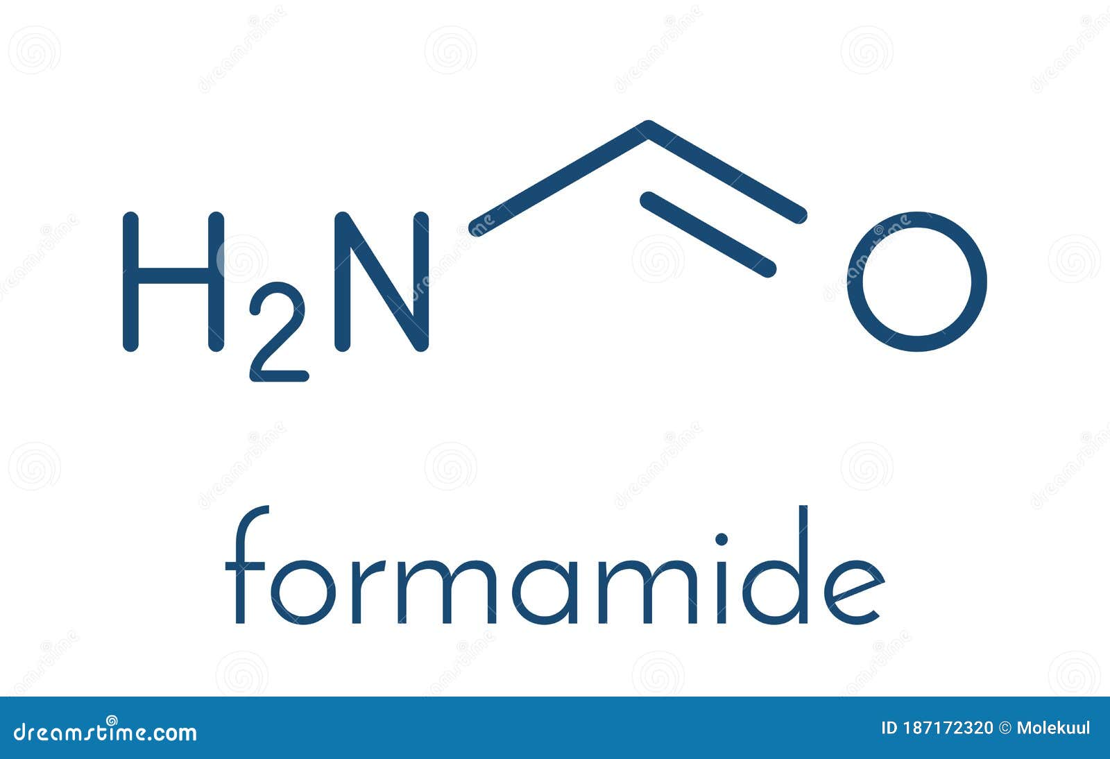 Formamide Methanamide Solvent Molecule. Solution in Water Known As ...
