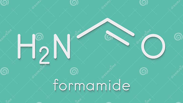 Formamide Methanamide Solvent Molecule. Solution in Water Known As ...