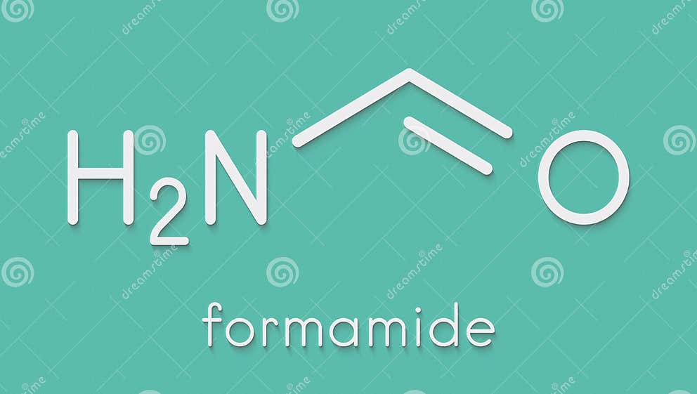 Formamide Methanamide Solvent Molecule. Solution in Water Known As ...