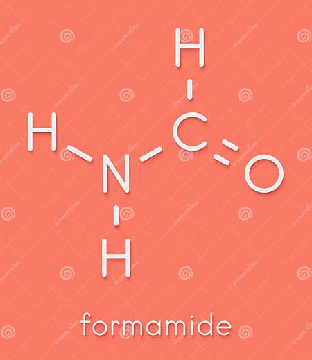 Formamide Methanamide Solvent Molecule. Solution in Water Known As ...