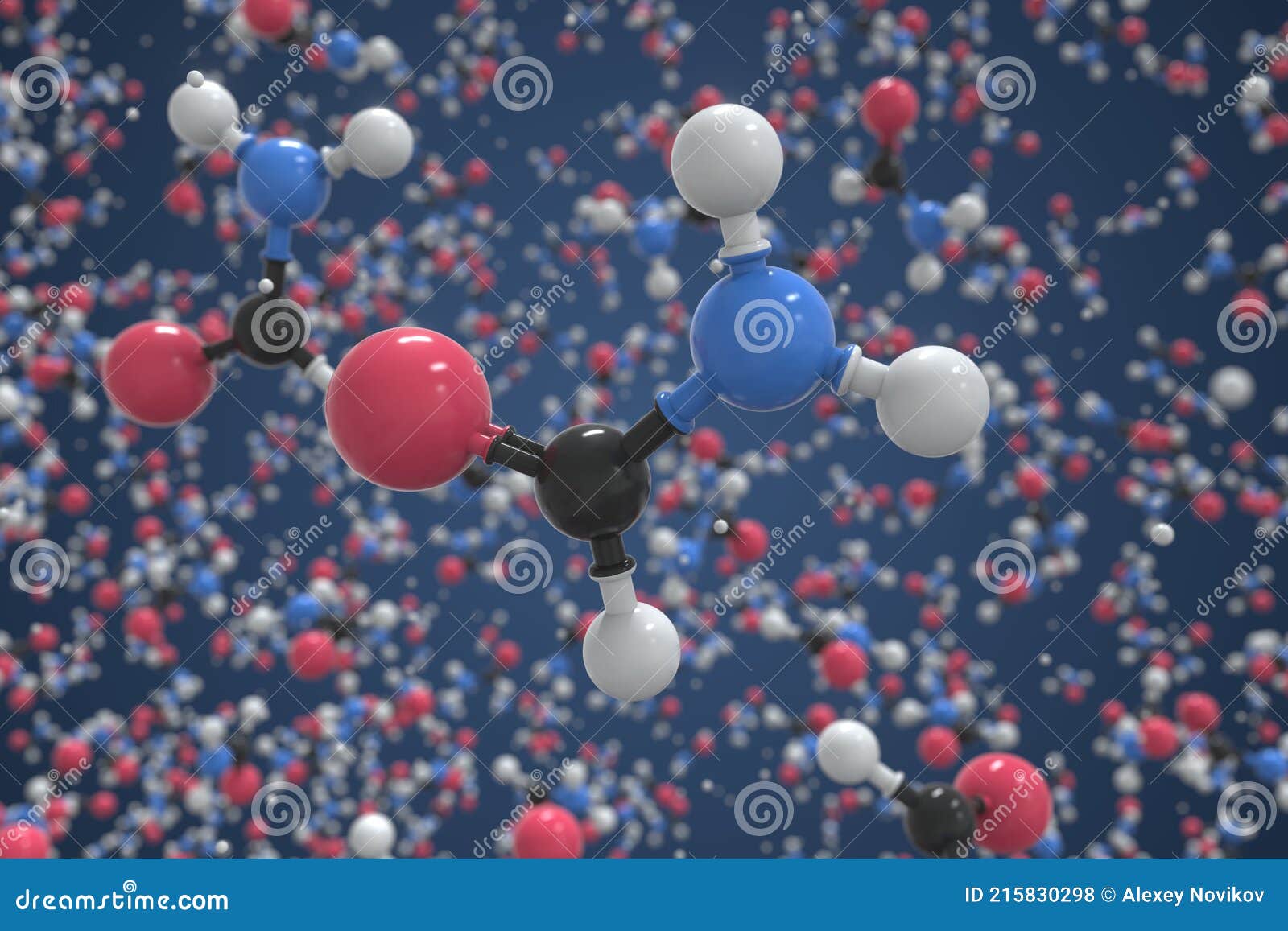 Formamide Molecule, Scientific Molecular Model, 3d Rendering Stock ...