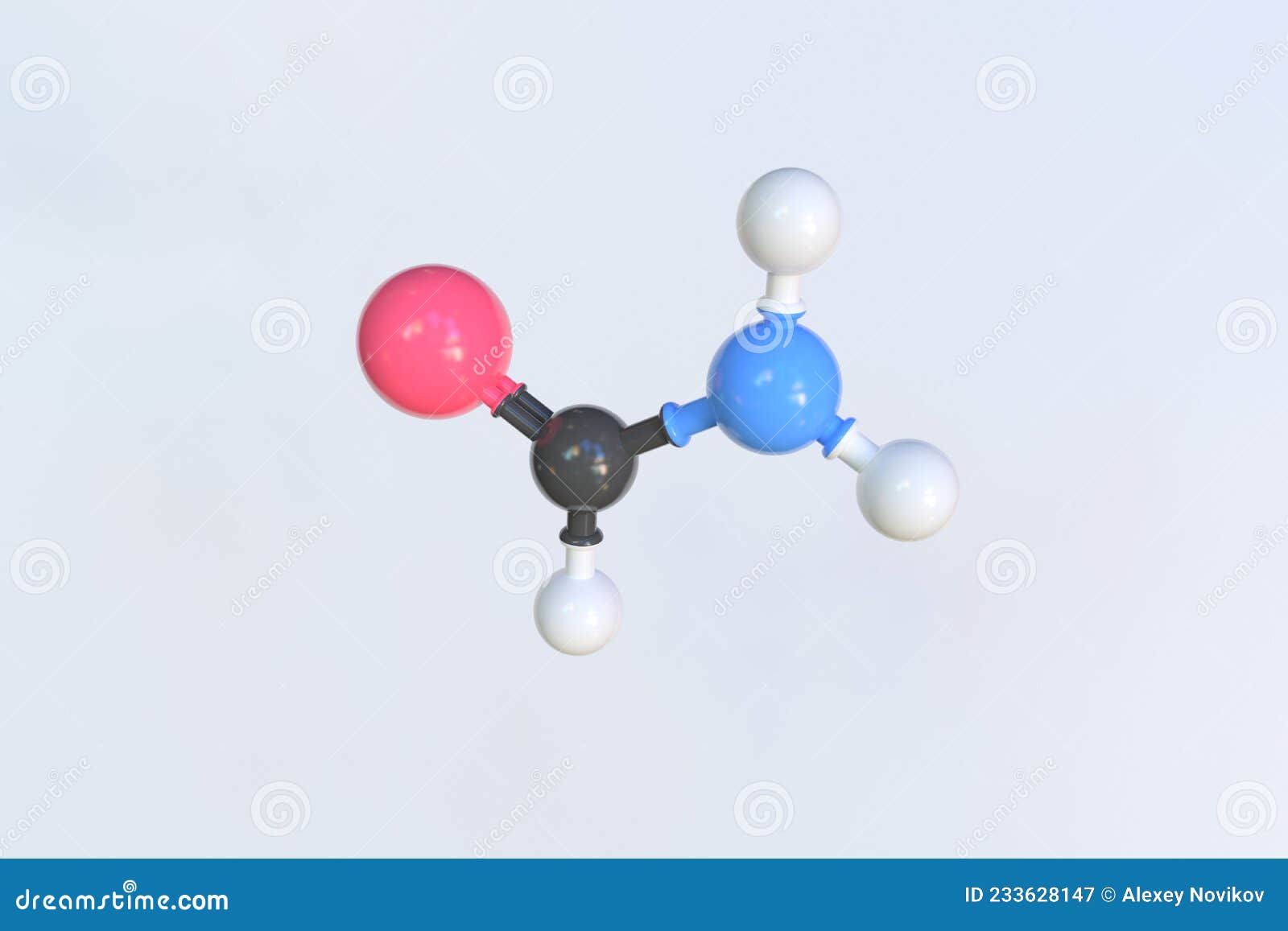 Formamide Molecule, Scientific Molecular Model, Looping 3d Animation ...
