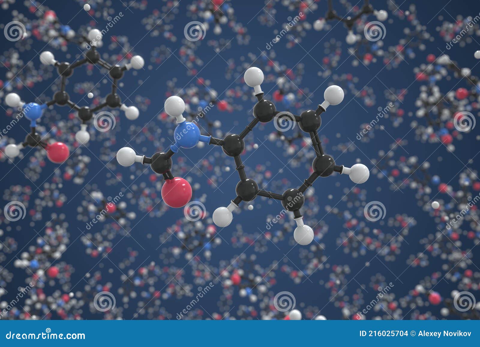 Formanilide Molecule, Molecular Structure, Formamide Aniline, Ball And ...