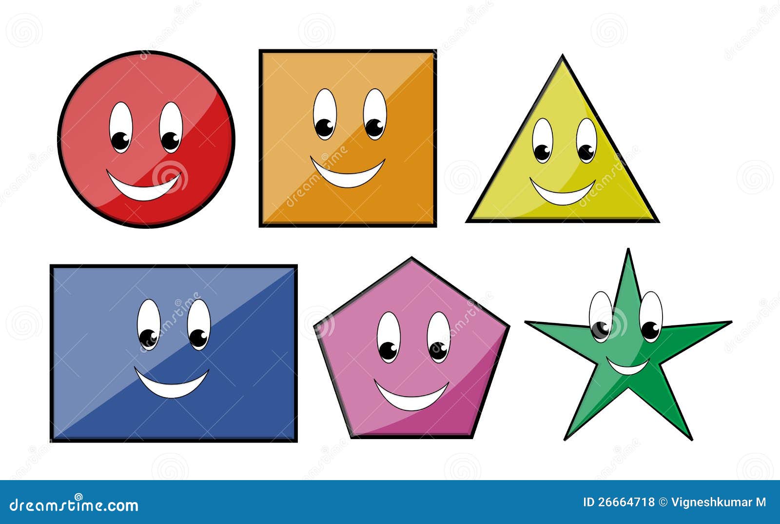 Formas ilustração do vetor. Ilustração de quadrado, cartoon - 26664718