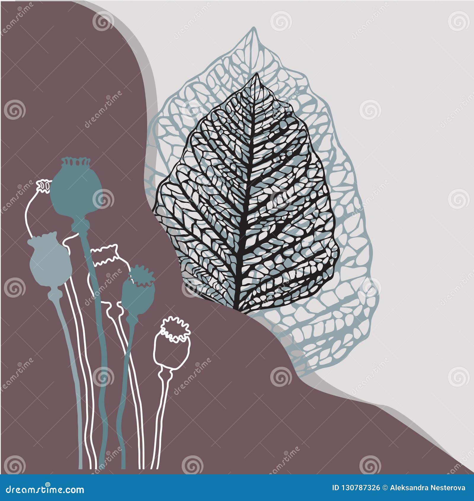 Formas Abstractas Con Vector De Las Plantas Ilustración del Vector ...