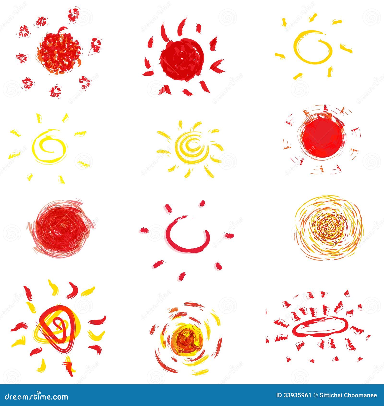 Formas abstractas del sol ilustración del vector. Ilustración de arte ...