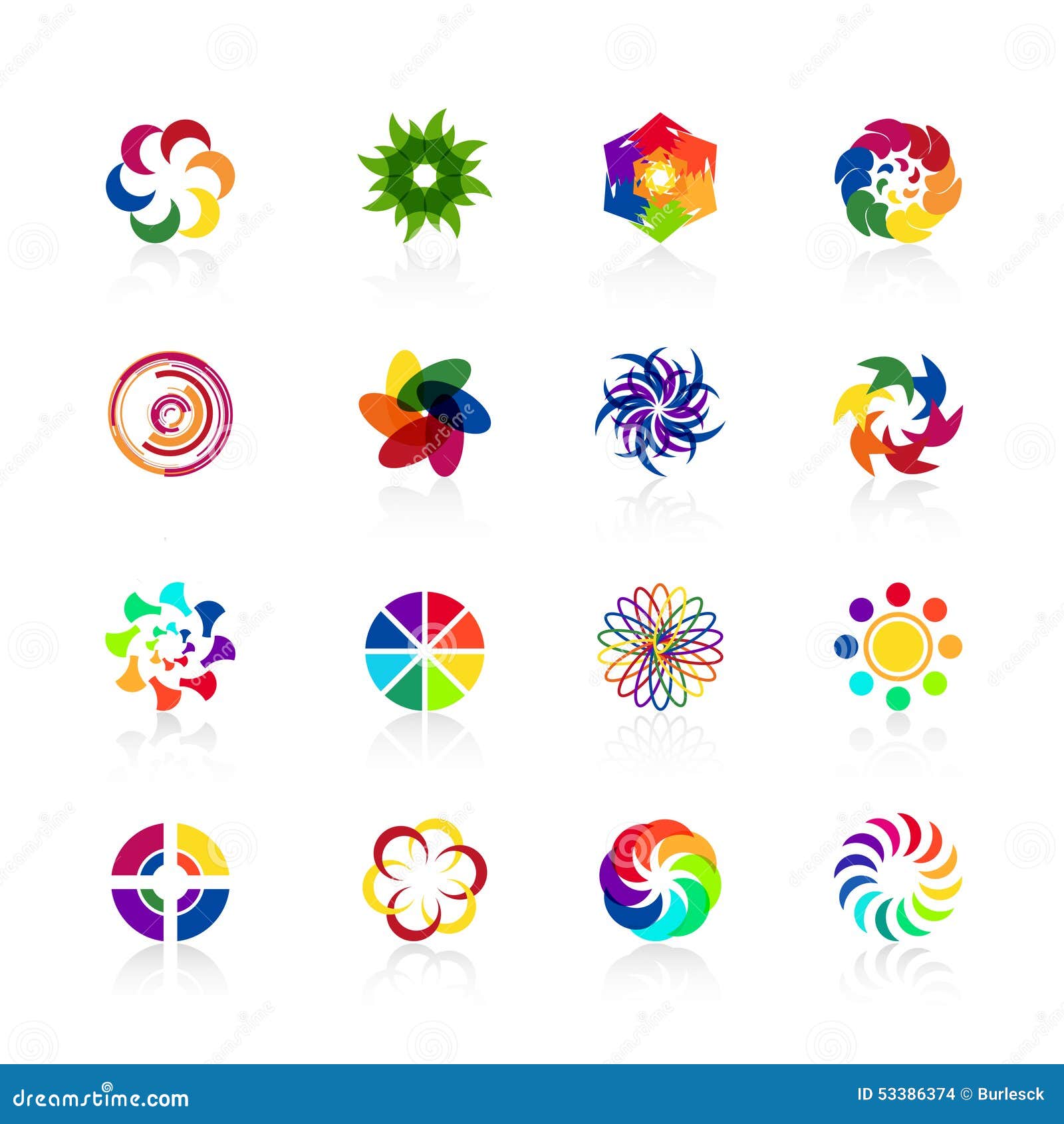 Formas Circulares Do Logotipo Ilustração do Vetor - Ilustração de ...