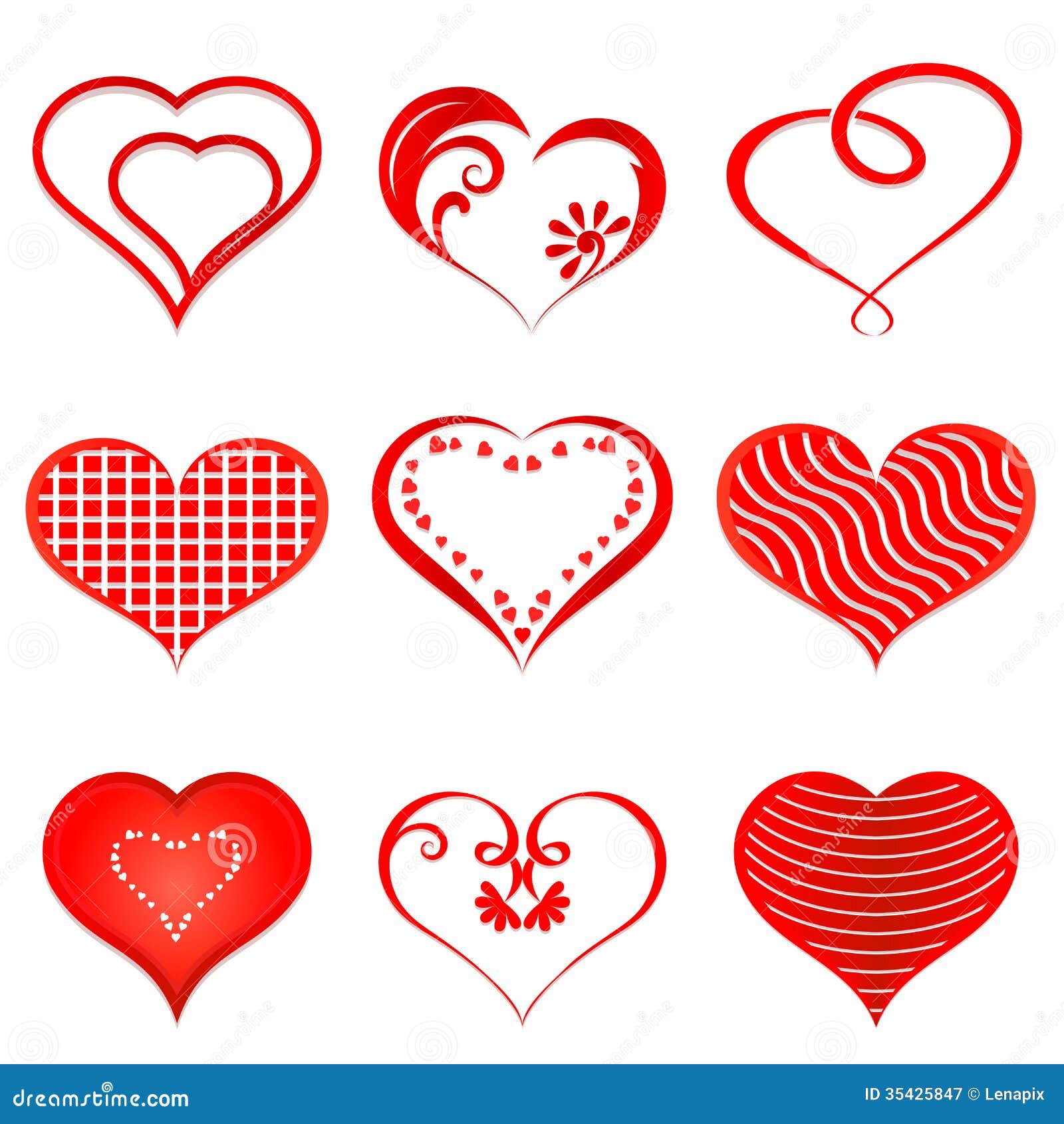 Formas De Los Corazones Fotografía de archivo libre de regalías ...