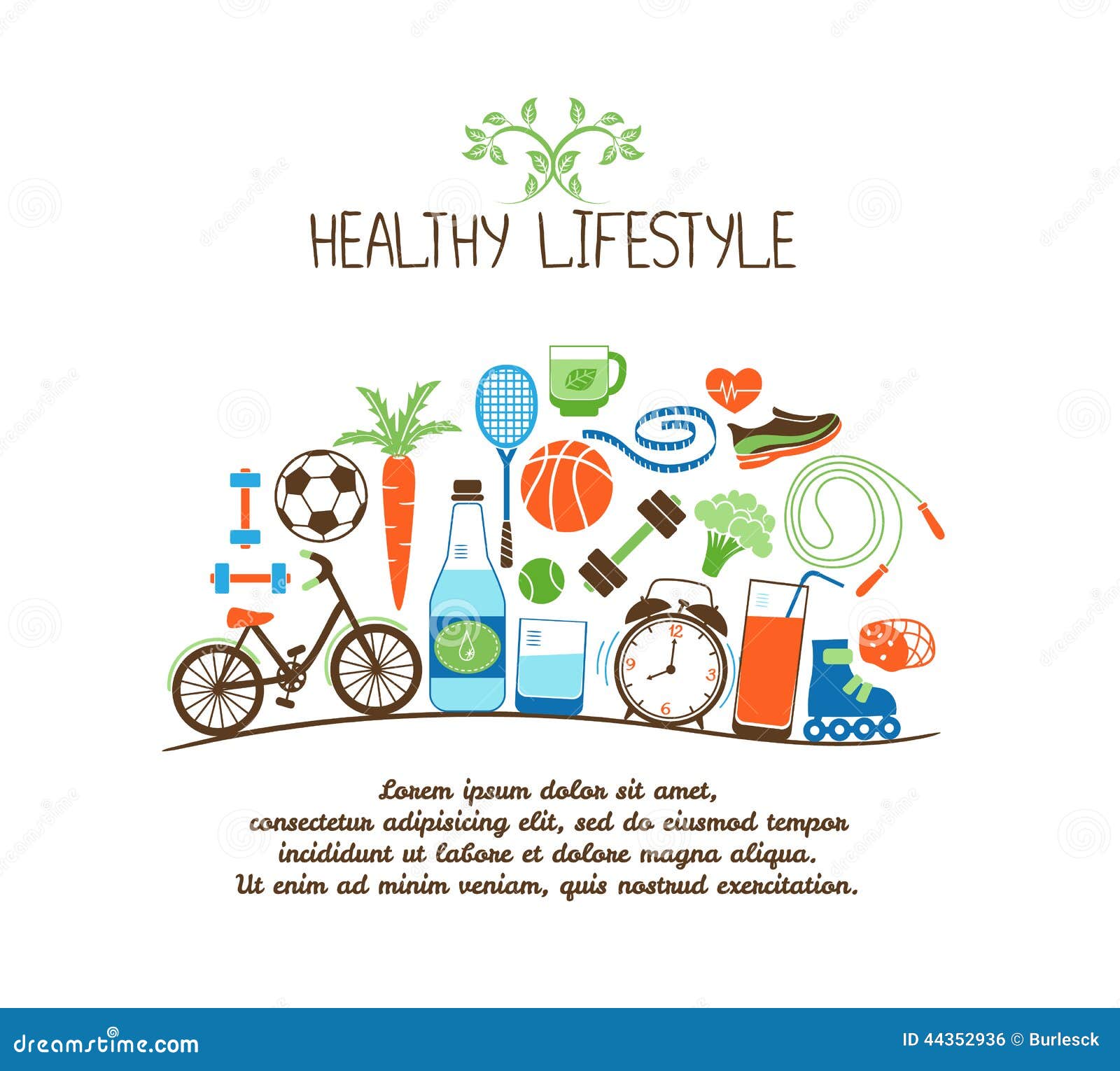 Formas de vida sanas ilustración del vector. Ilustración de fresco ...