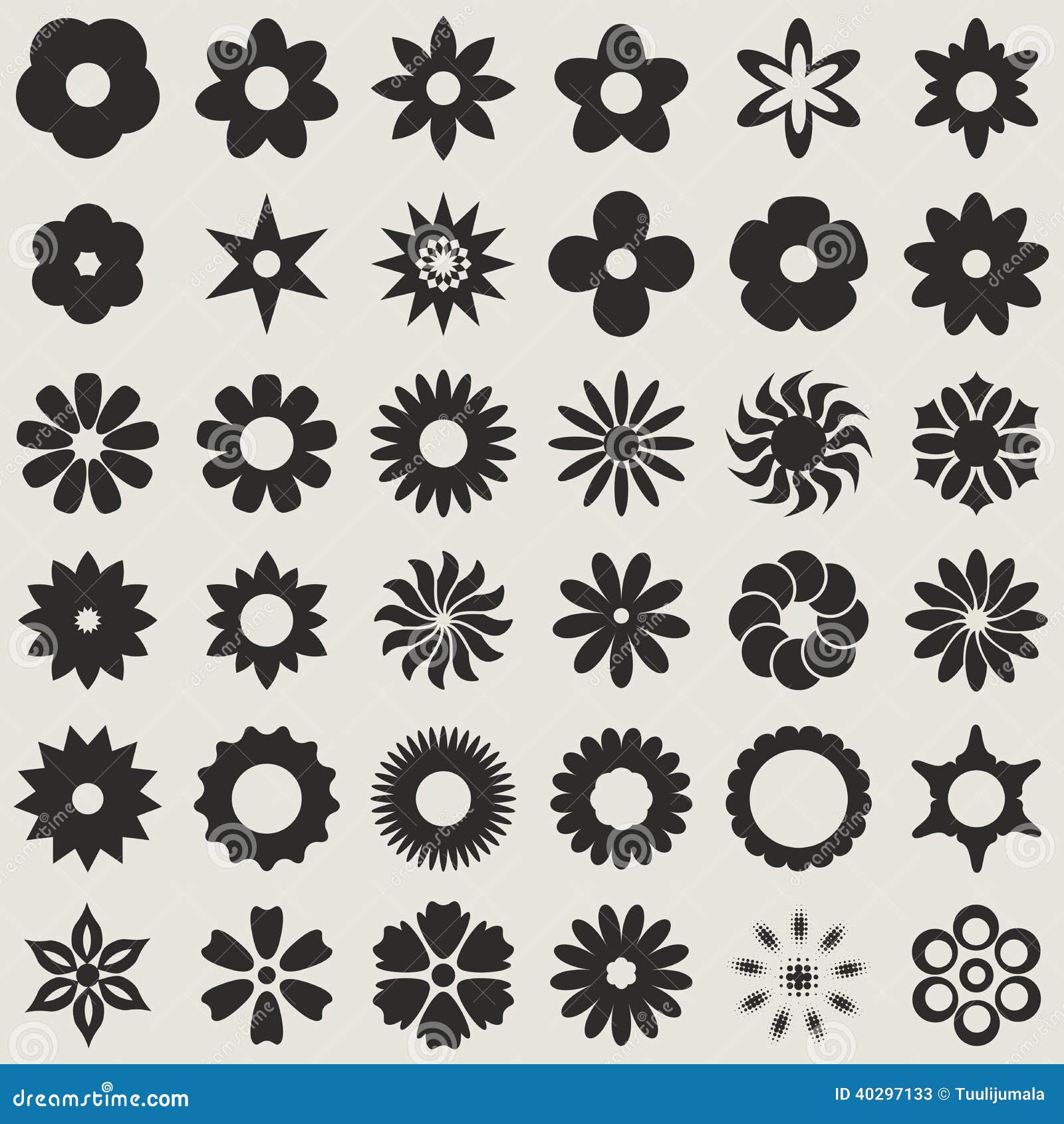 Formas del brote de flor ilustración del vector. Ilustración de brote ...